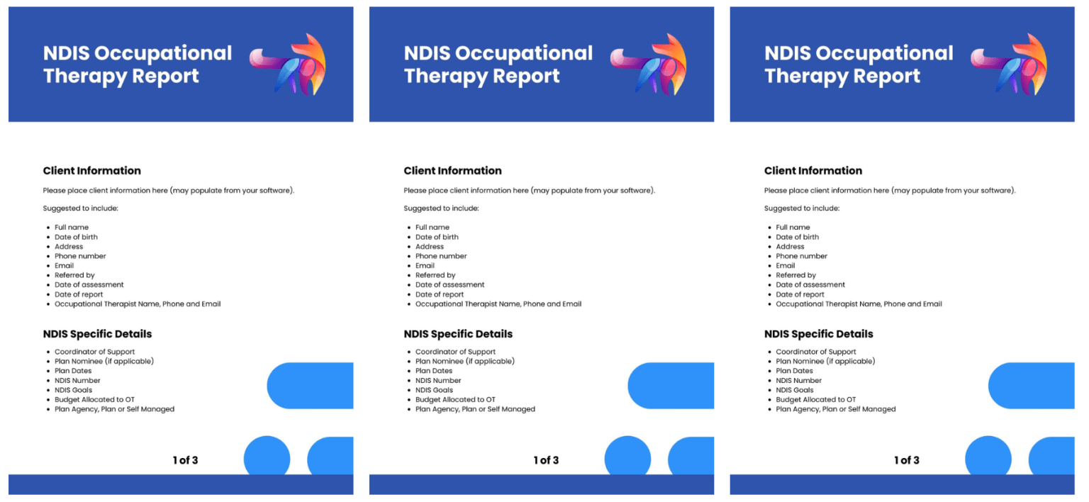 Occupational Therapy Functional Assessment Template | Moddy