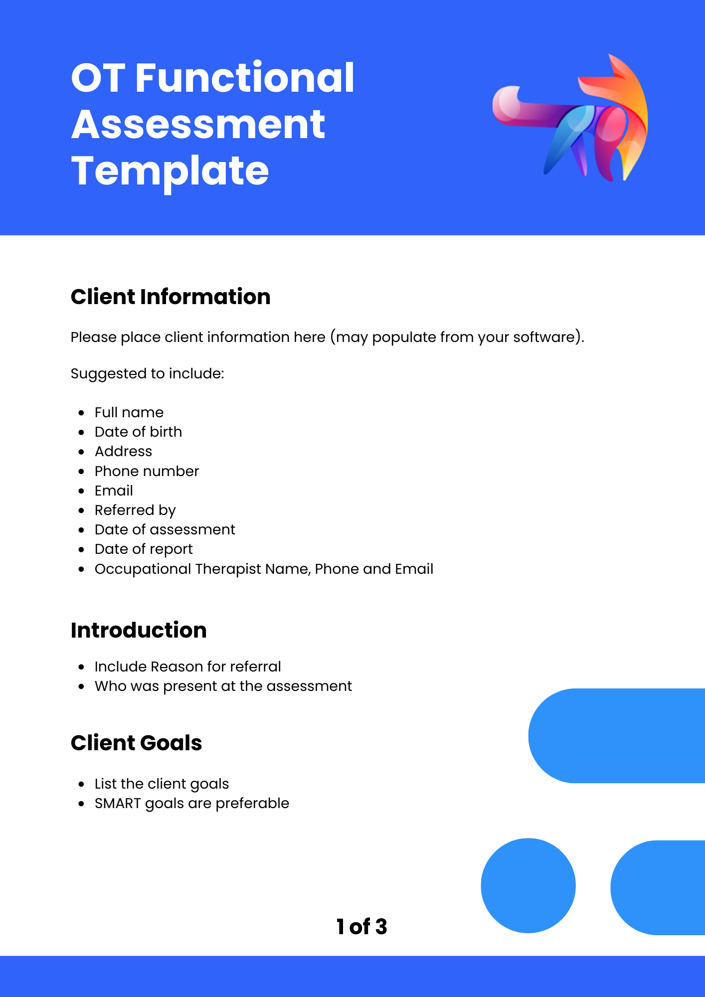 NDIS Occupational Therapy Report Template NDIS Occupational Therapy Report Template